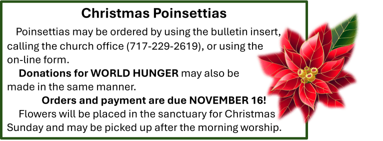 Poinsettias/World Hunger Form – Trinity Lutheran Church in Jefferson ...